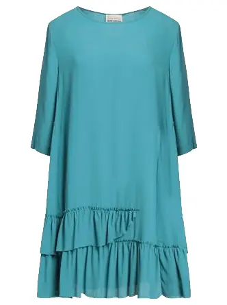 SEMICOUTURE Mini Trapeze Dress - Blue