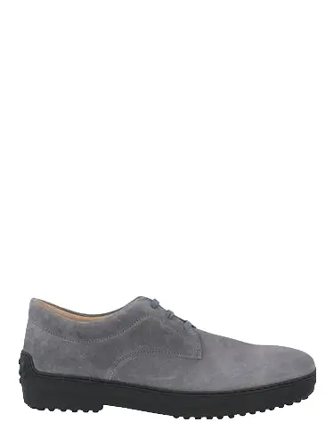 TOD'S Leather Derby Shoes - Grey