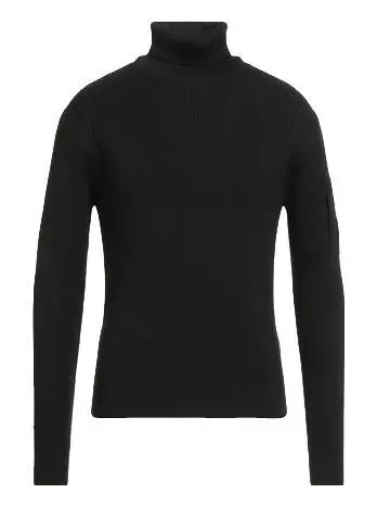 C.P. COMPANY Turtleneck Ivory Sweater - Black