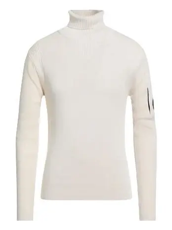 C.P. COMPANY Turtleneck Ivory Sweater - White