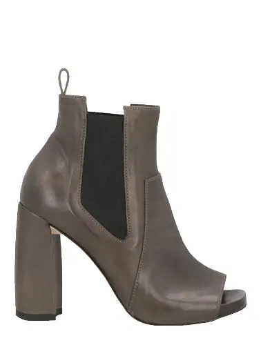 IXOS Leather Open Toe Ankle Boots - Lead