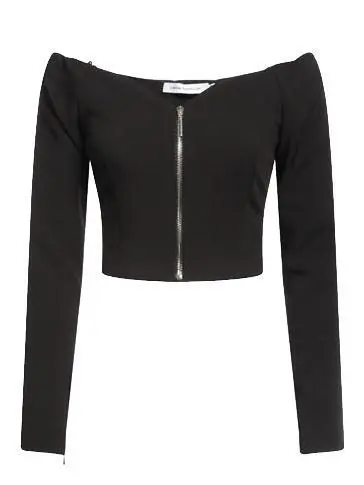 SIMONA CORSELLINI Crepe Crop Top - Black