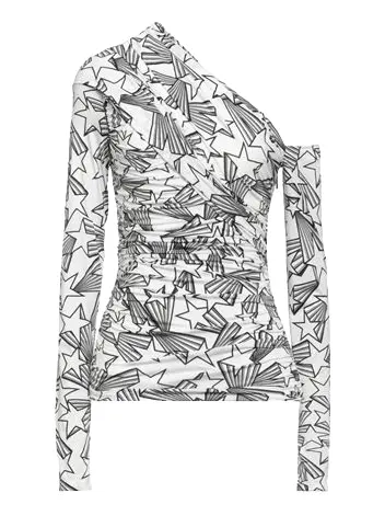 MSGM One-shoulder Top - White
