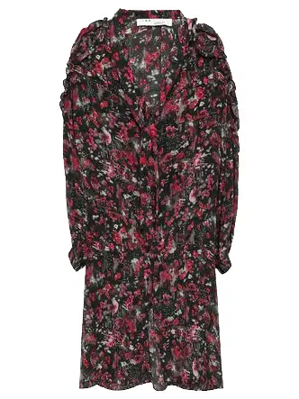 IRO PARIS Silk Midi Shirt Dress - Black