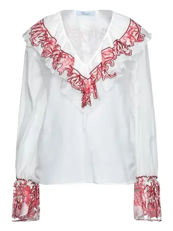 Blumarine Lace Woven Top - White