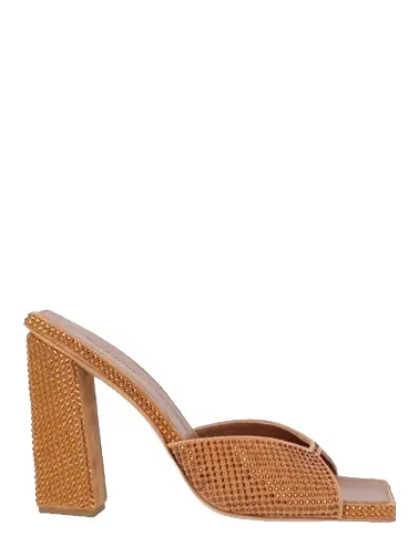 GIA / RHW Leather Slide Sandals - Brown