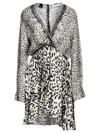 Pinko Leopard-print Mini Dress - Beige