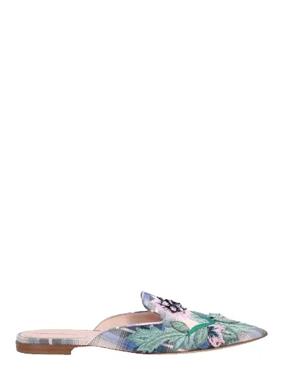Alberta Ferretti Embroidered Mules - Blue