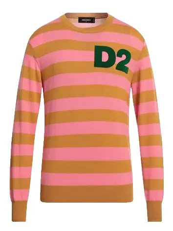 Dsquared2 Striped Virgin Wool Sweater - Beige