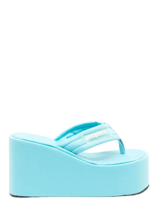 Coperni Logo-appliqué Platform Sandals - Blue