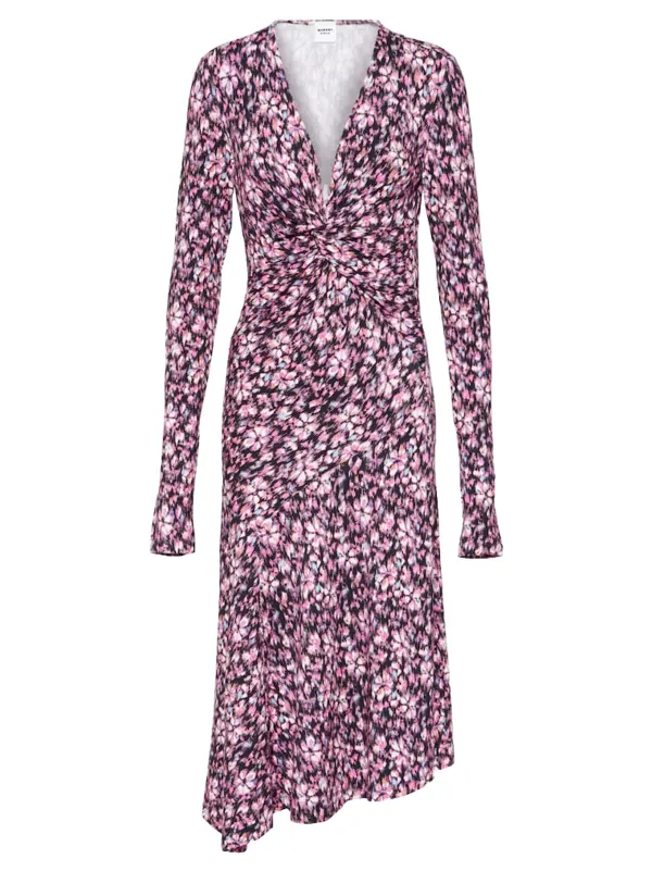 MARANT ETOILE Lania Printed Jersey Midi Dress - Multicoloured