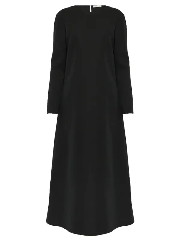 THE ROW Lucinda Silk And Wool Maxi Dress - Black