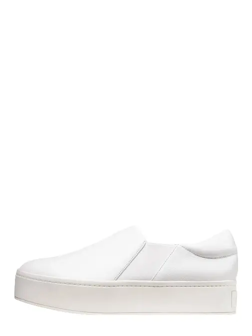 Vince Leather Platform Sneakers - Natural