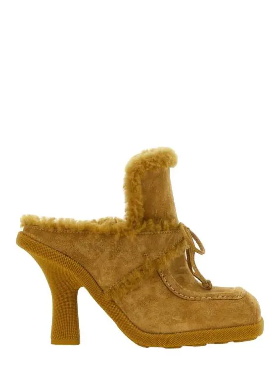 Burberry Highland 90 Mules - Beige