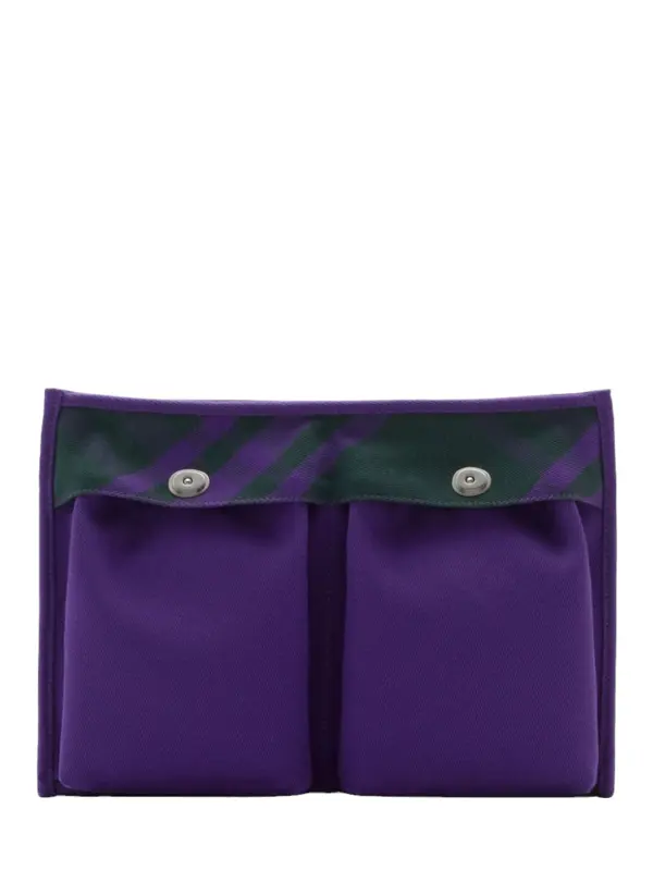 Burberry Check-patterned Clutch - Purple