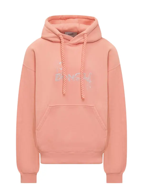 BONSAI Logo-print Cotton Hoodie - Pink