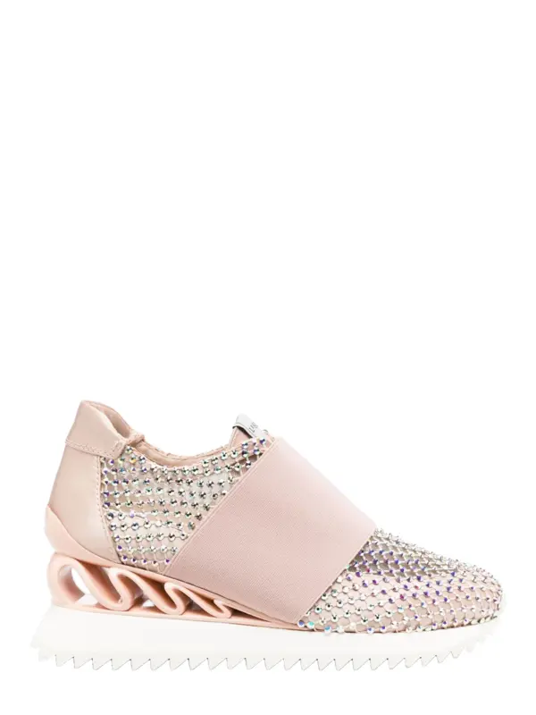 LE SILLA Gilda Crystal-embellished Sneakers - Neutrals