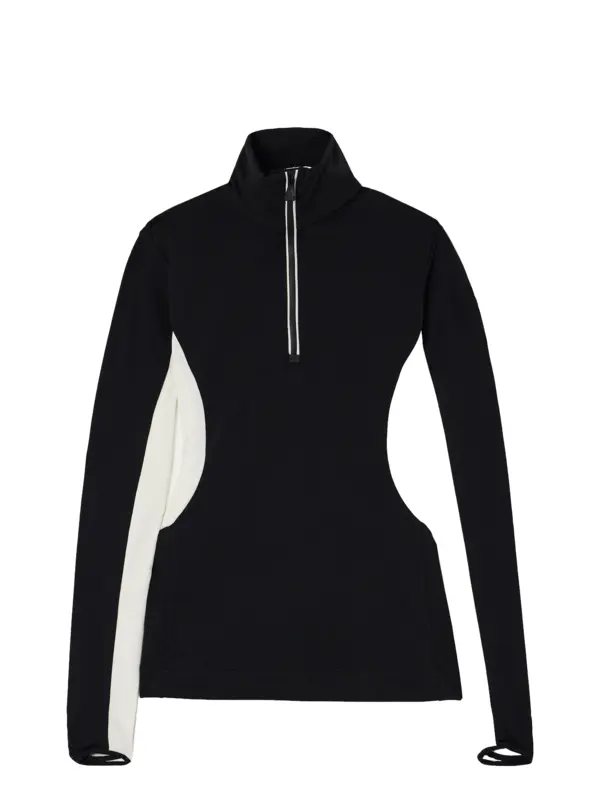 Moncler Two-tone Stretch-jersey Base Layer - Black