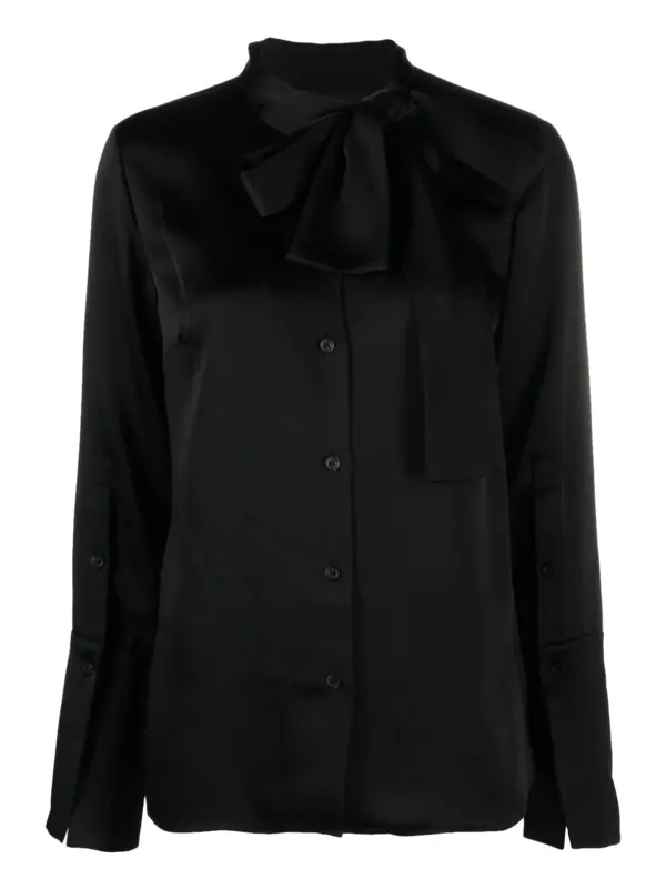 Simkhai Candela Pussy-bow Shirt - Black