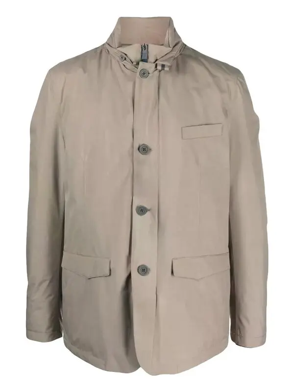 Herno Funnel-neck Padded Jacket - Neutrals