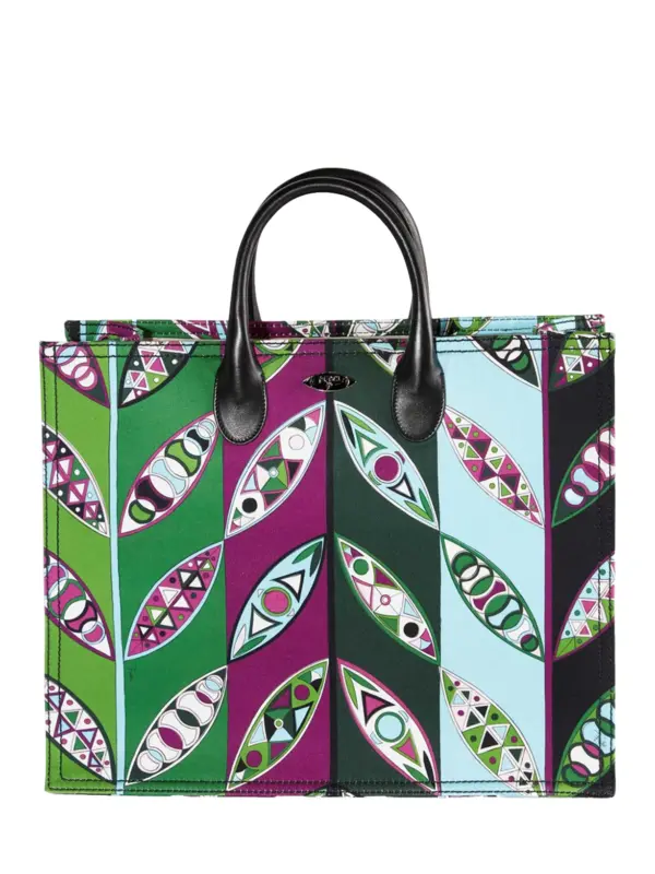 Emilio Pucci Girandole-print Canvas Tote Bag - Green