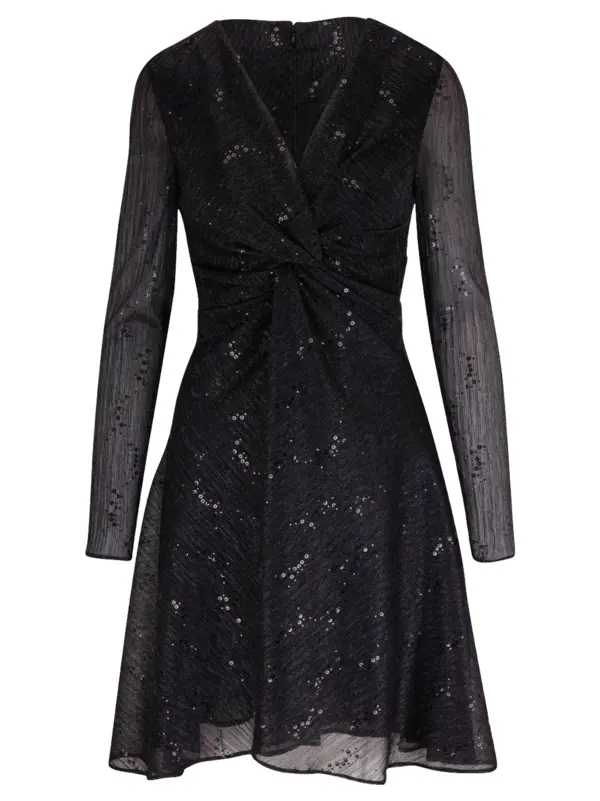 Talbot Runhof Sequin-embellished Dress - Black