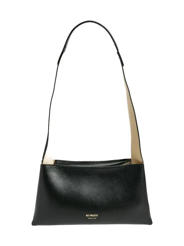 REE PROJECTS Small Nessa Leather Shoulder Bag - Black