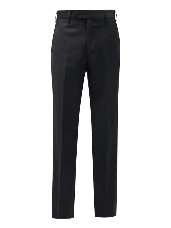 Zanella Devon Wool Serge Trousers - Dark Grey
