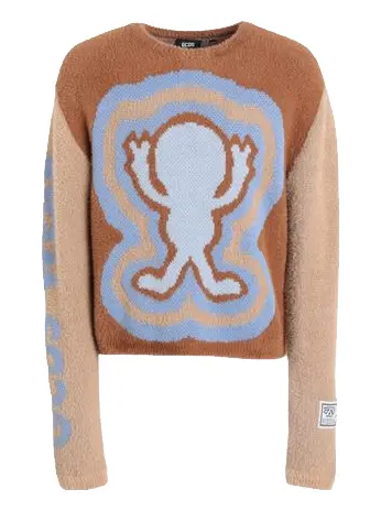 Gcds Jacquard Knit Sweater - Beige