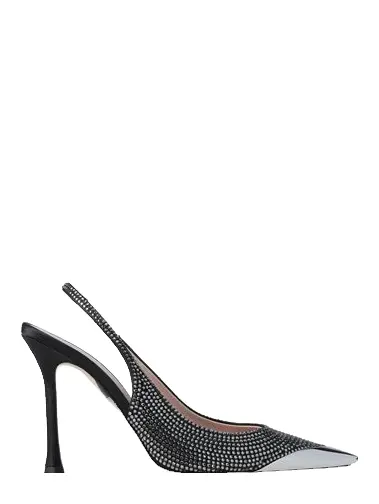 N°21 Textile Fiber Slingback Pumps - Silver