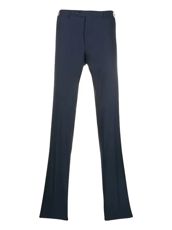 Canali Tailored Wool Trousers - Blue