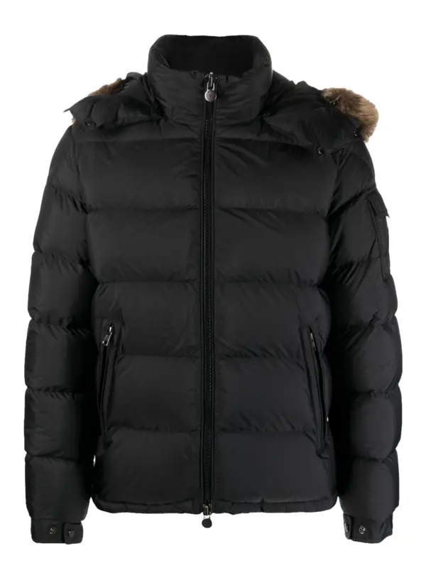 Moncler Maya Hooded Down Jacket - Black