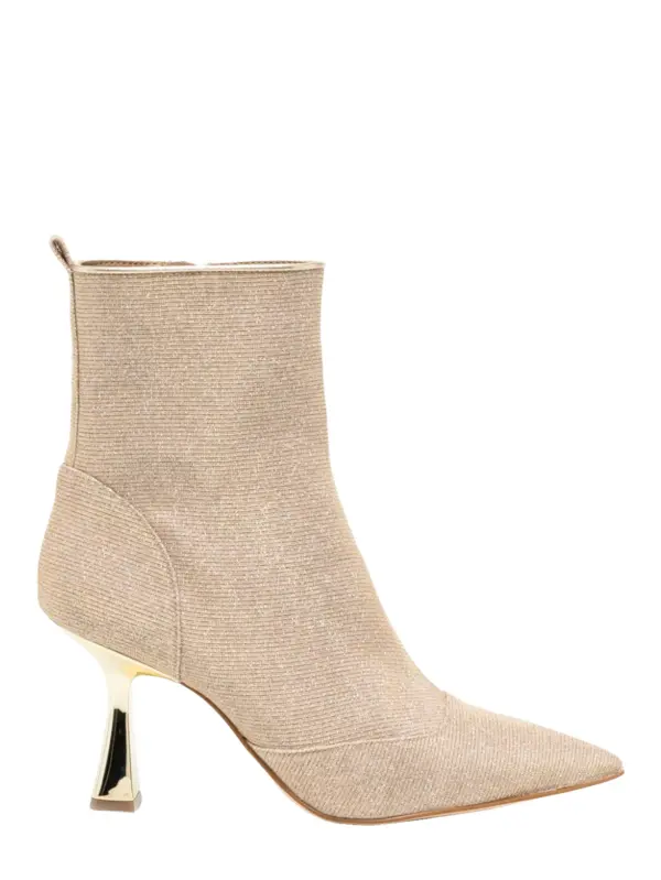 Michael Kors Clara 80mm Pointed-toe Boots - Gold