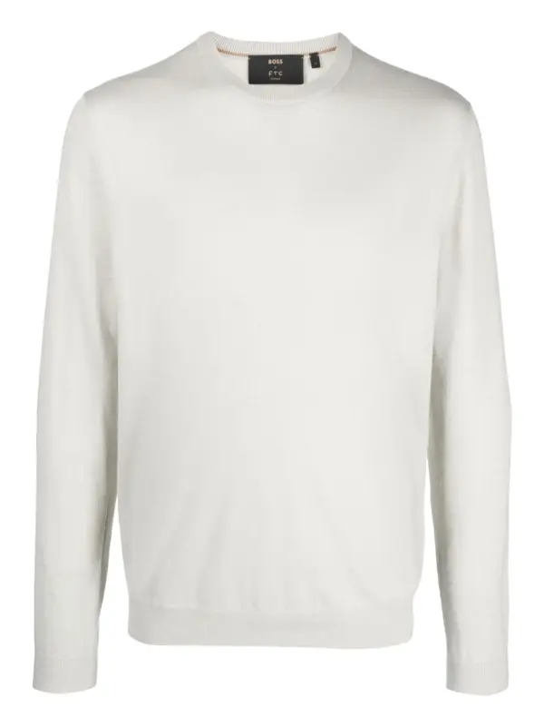 Hugo Boss Crew-neck Cashmere Jumper - Neutrals
