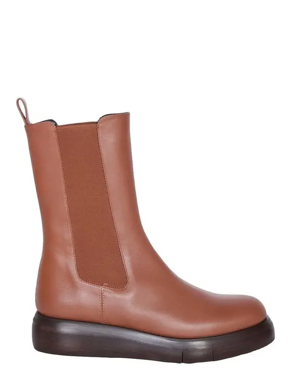 Paloma Berceló Leather Ankle Boots - Brown