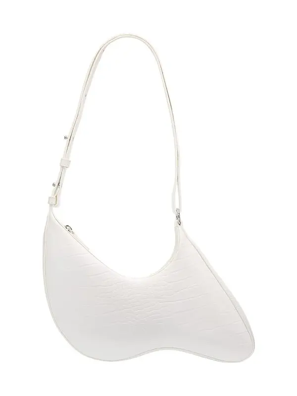 PUPPETS AND PUPPETS Thing 2 Croc-embossed Shoulder Bag - Bone 001