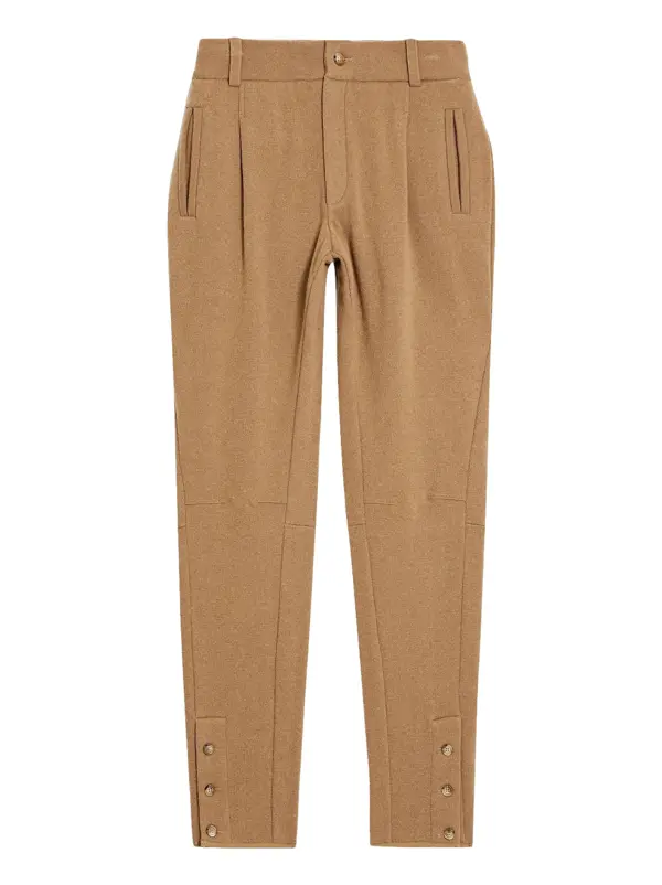 Dolce & Gabbana Tapered Wool-blend Trousers - Camel