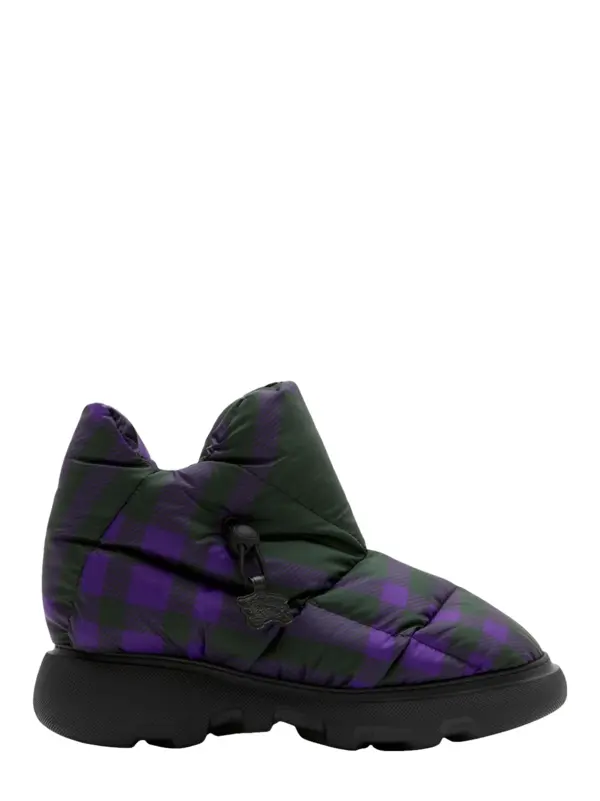 Burberry Check Pillow Boots - Black