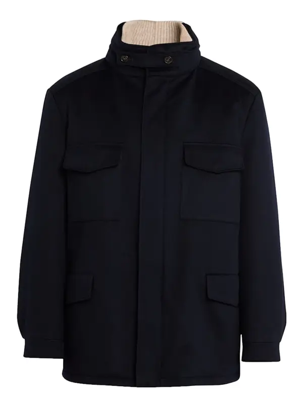Loro Piana Cashmere Storm System Traveller Jacket - Blue/navy