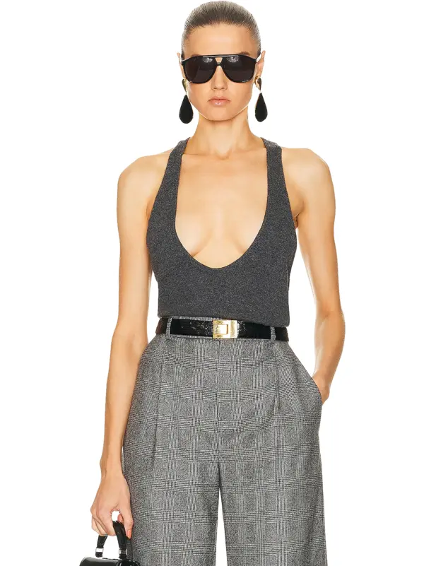 Saint Laurent Tank Top - Gris Chine Moyen