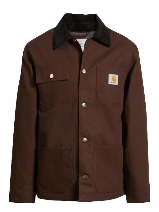 Carhartt Work In Progress Michigan Water Repellent Coat - Tobacco /black Rigid