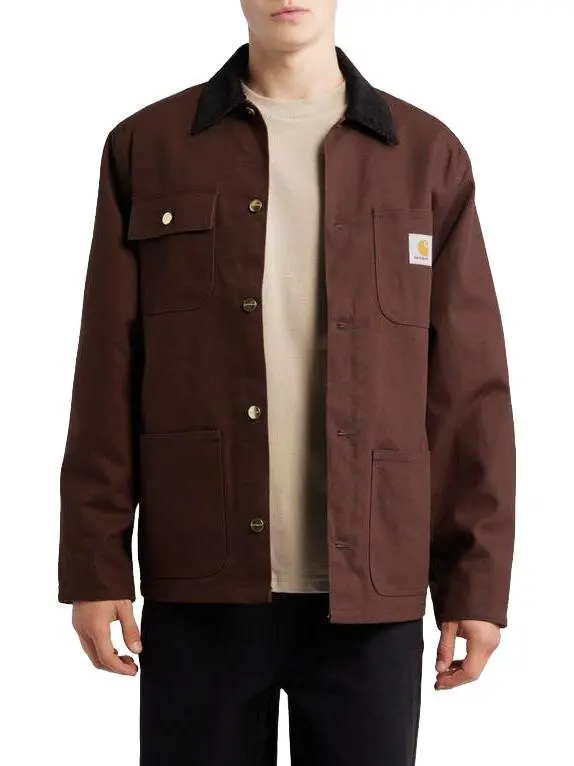 Carhartt Work In Progress Michigan Water Repellent Coat - Tobacco /black Rigid