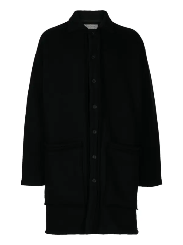 Yohji Yamamoto Raw-edge Knitted Cardigan - Black