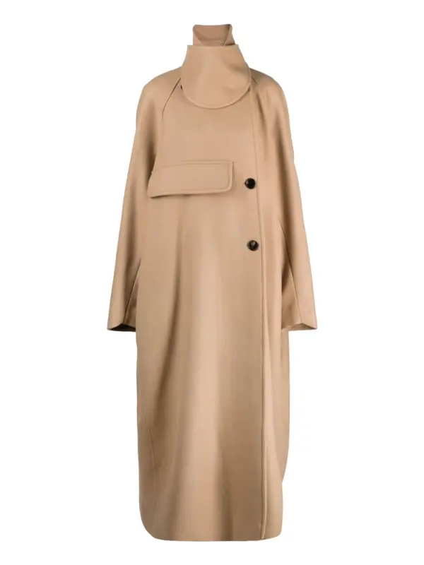 LITKOVSKA Shield Off-centre Coat - Neutrals