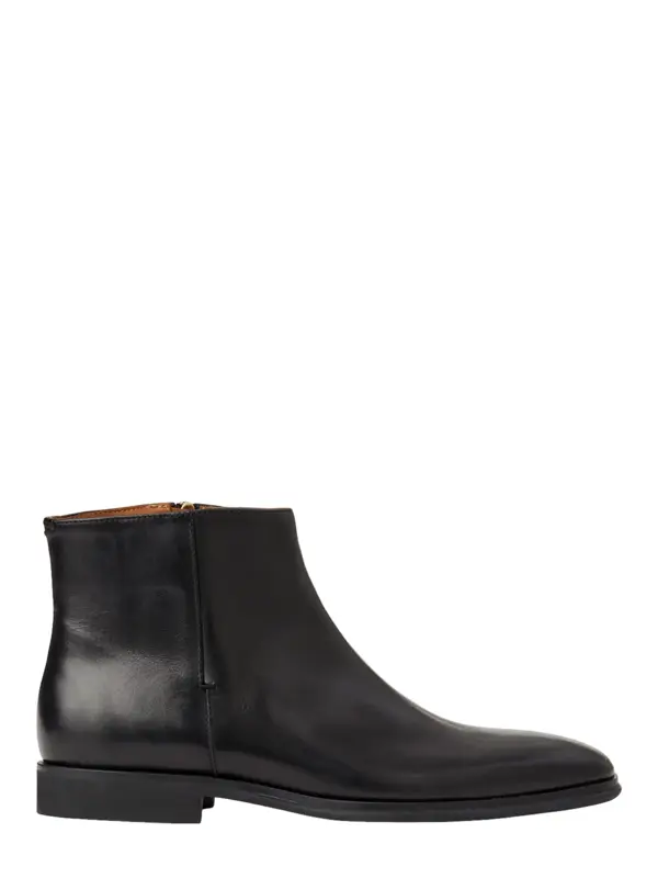 Bruno Magli Raging Leather Ankle Boots - Black