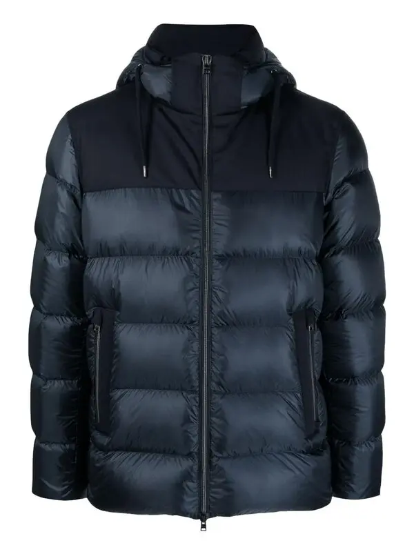Herno Panelled Padded Jacket - Blue