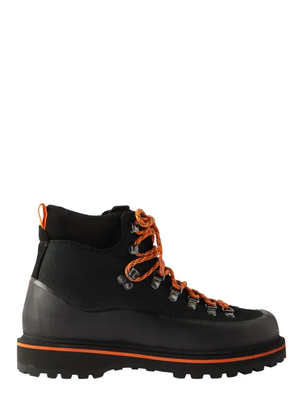 Mr P. X Diemme Roccia Vet Sport Leather-trimmed Hiking Boots - Black