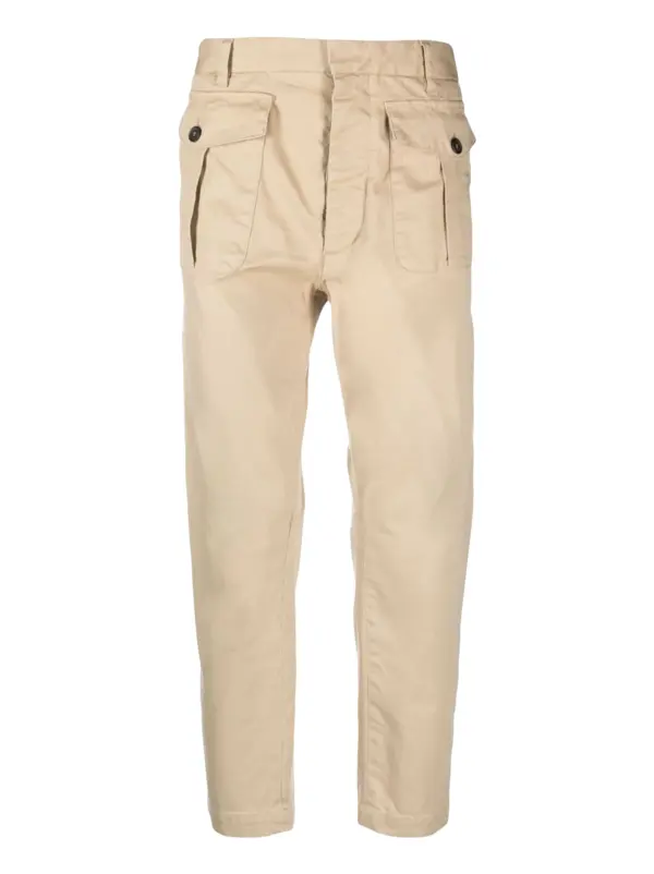 Dsquared2 Slim-cut Cotton Cargo Trousers - Brown