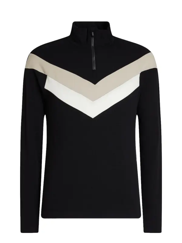 WE NORWEGIANS Striped Merino Wool-blend Base Layer - Black