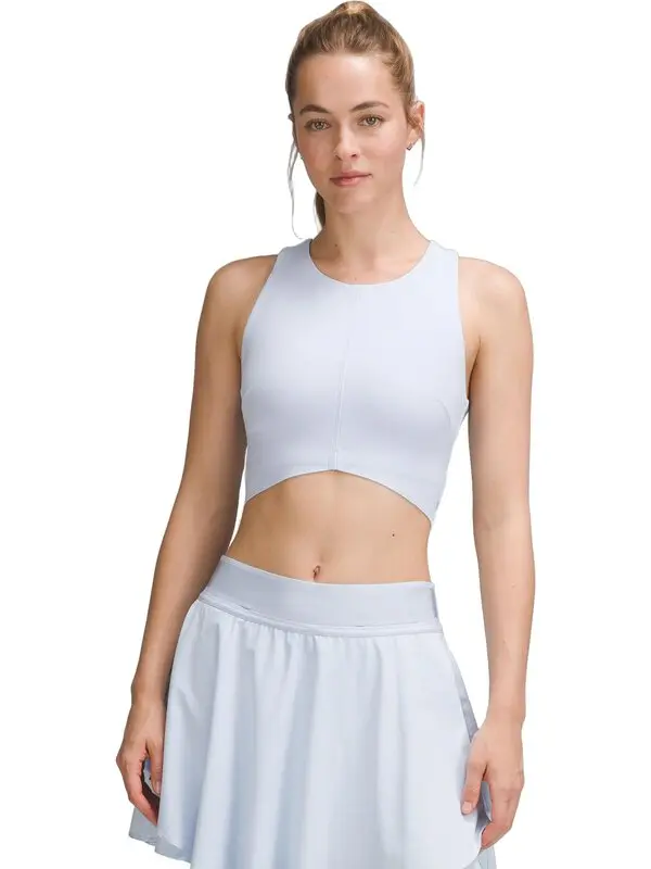 Lululemon V-waist Cropped Tank Top - Windmill/white/sinatra Blue